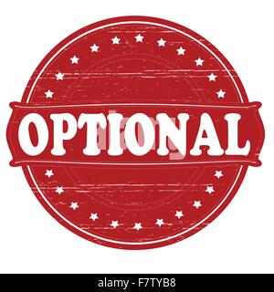 optional stamp. round grunge sign with ribbon Stock Vector Image & Art ...