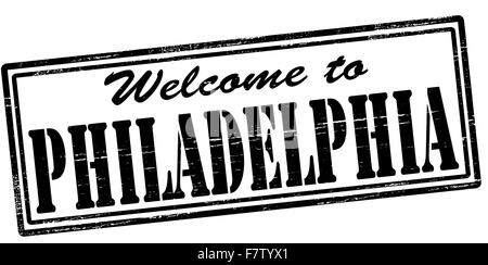 welcome to Philadelphia stamp Stock Vector Image & Art - Alamy