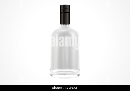 A Generic whiskey bottle on a white isolated background Stock Photo - Alamy
