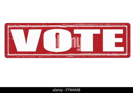 Vote Rubber Stamp. Red Vote Rubber Grunge Stamp Seal Vector ...