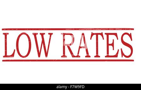 low rates stamp. low rates rectangular sign isolated on transparent ...