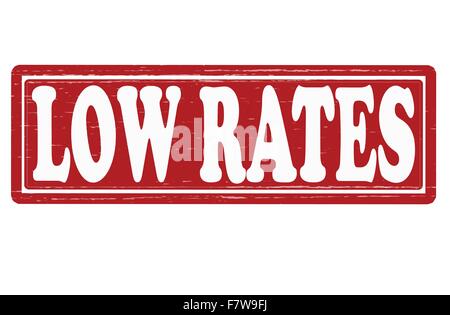 low rates stamp. low rates rectangular sign isolated on transparent ...