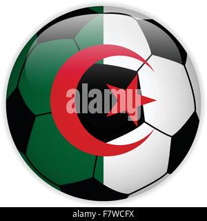 Algeria flag and soccer ball. National football background. Soccer ball ...