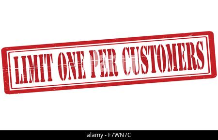 Limit one per customer Stock Vector Image & Art - Alamy