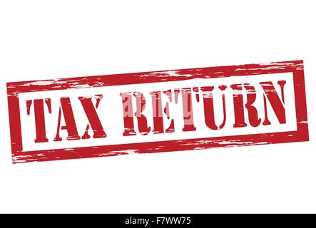 tax return stamp. tax return rectangular sign isolated on transparent ...