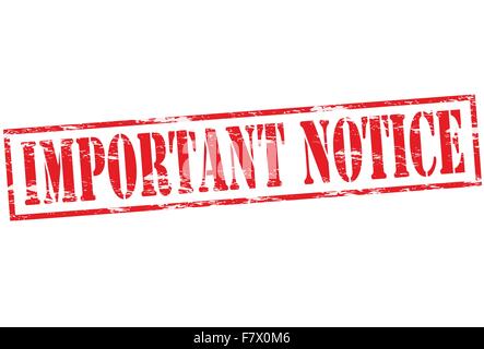important notice stamp. important notice rectangular sign isolated on ...