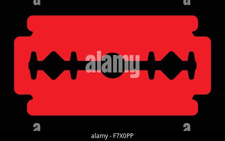 Razor blade silhouette vector art white background Stock Vector Image ...