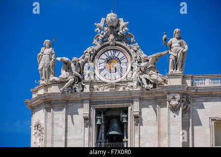 The Italian Clock at St. Peter's Basilica, Vatican, Rome, Lazio, Italy ...