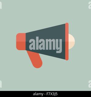 Speaker flat icon sound audio concept illustration Stock Vector Image ...