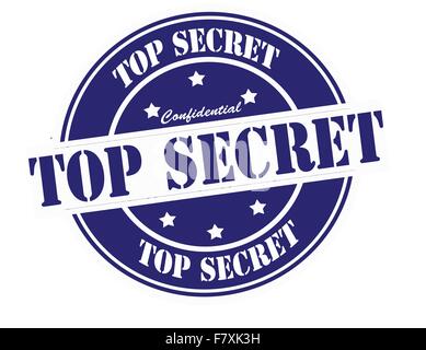 top secret sign. top secret grunge blue stamp. Label Stock Vector Image ...