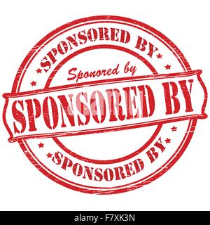 Sponsored Stamp. Red Sponsored Rubber grunge Stamp Stock Vector Image ...