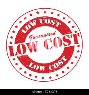 low cost stamp. low cost sign. round grunge label Stock Vector Image ...