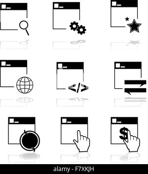 Code window icons set Stock Vector Image & Art - Alamy