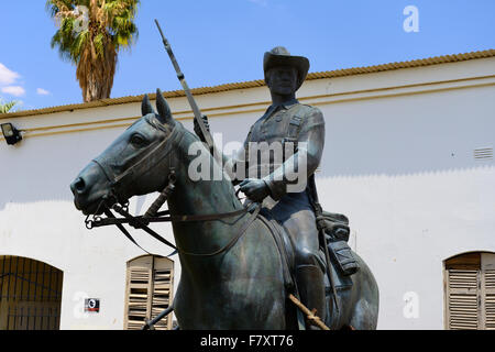 Equestrian statue in the Alte Feste, central Windhoek, Namibia Stock ...
