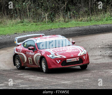 Toyota GT86 rally car on the rally tuition circuit at Brands Hatch ...