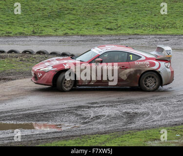 Toyota GT86 rally car on the rally tuition circuit at Brands Hatch ...
