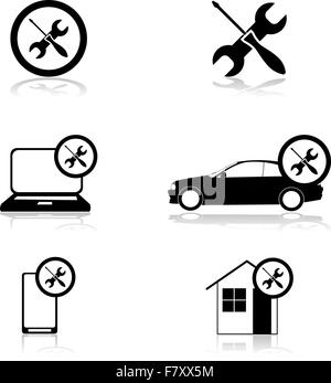 Electronic repair icons set Stock Vector Image & Art - Alamy