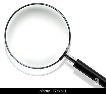 magnifying glass and sheet notebook Stock Vector Image & Art - Alamy