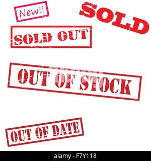 Set of Sold out stamp symbol, label sticker sign button, text banner ...