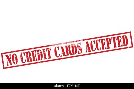 No credit cards accepted Stock Vector Image & Art - Alamy