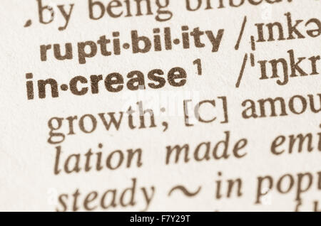 Definition of word growth in dictionary Stock Photo - Alamy