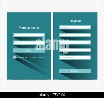 creative login form ui template design Stock Vector Image & Art - Alamy