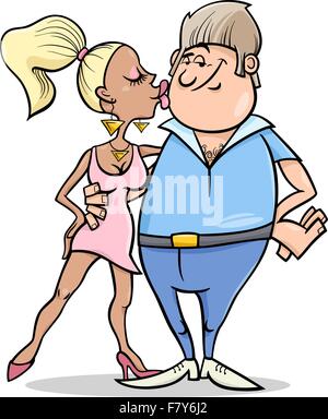 Heterosexual couple in love. Guy and a girl on date in the spring city ...