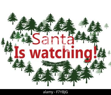 Santa is watching grunge rubber stamp on white background, vector ...