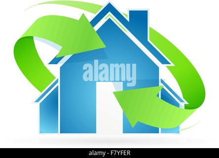 home arrow logo, house symbol, real estate icon, building vector design ...