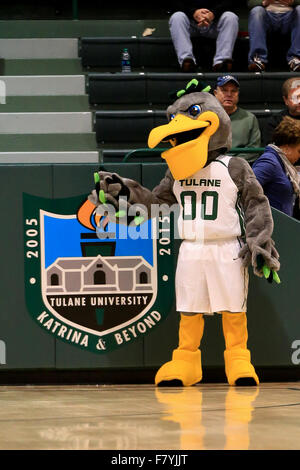 December 2, 2015: Tulanes mascot interacts with the fans during the ...