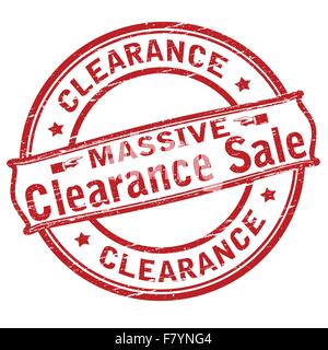 clearance sale stamp. clearance sale sign. round grunge label Stock ...