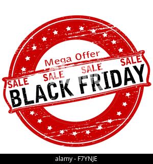 black friday stamp. black friday sign. round grunge label Stock Vector ...