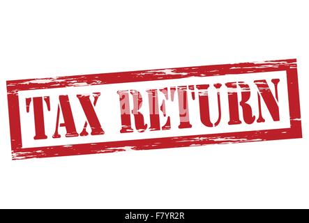 tax return stamp. tax return rectangular sign isolated on transparent ...