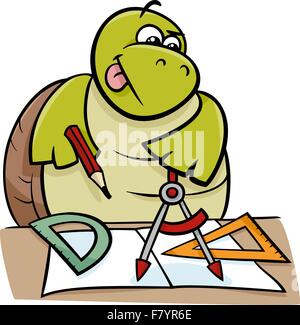 Cartoon funny school protractor character. Isolated vector ruler ...