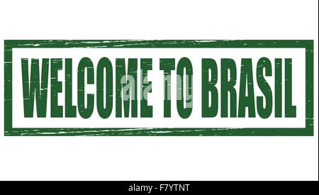 Brazil stamp. welcome to Brazil green sign Stock Vector Image & Art - Alamy