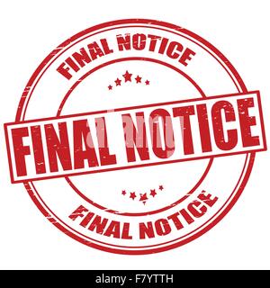 final notice red round stamp Stock Vector Image & Art - Alamy