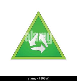 Green triangle arrows. Recycle sign or icon. Sustainability concept ...