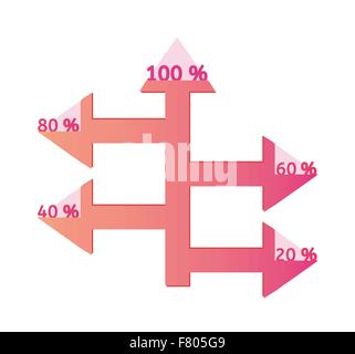 arrows with percentage Stock Vector Image & Art - Alamy