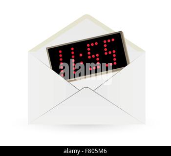 envelope mail with clock time vector illustration design Stock Vector ...