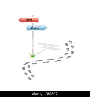 Positive and negative sign. Good and Bad Icon Stock Vector Image & Art ...