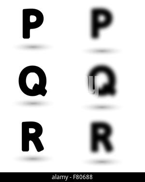 sharp and unsharp alphabet letters / font Stock Vector Image & Art - Alamy