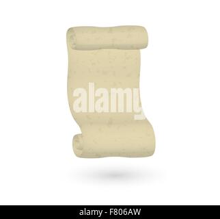 Old paper scrolls, ancient parchment and papyrus. Empty banners of papyrus rolls, manuscripts ...