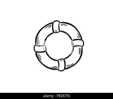 Lifebuoy Ring Life Buoy Float Floatation Emergency Rescue Black White ...