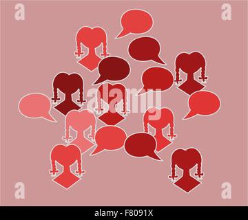 cartoon woman at party with speech bubble Stock Vector Image & Art - Alamy