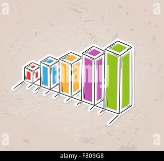 line statistics bar presentation graphic background Stock Vector Image ...