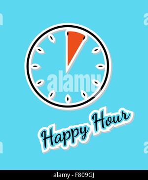 happy hour stamp. happy hour vintage blue label. Sign Stock Vector ...