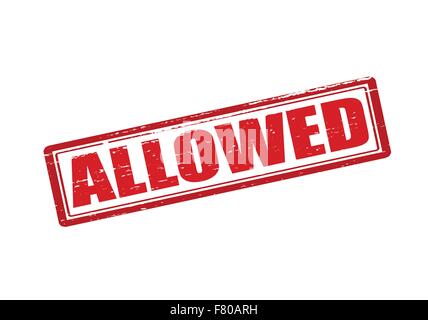 not allowed sign red grunge rubber stamp vector illustration Stock ...