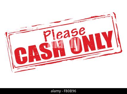 Cash only please Stock Vector Image & Art - Alamy