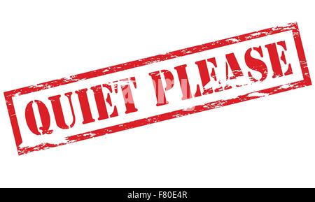 Red Quiet Please Rubber Stamp Seal Vector Stock Vector Image & Art - Alamy