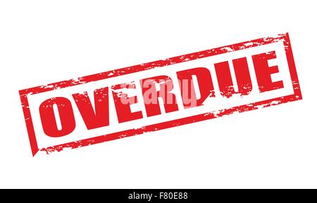 Grunge red overdue word rubber seal stamp on white background Stock Vector Image & Art - Alamy